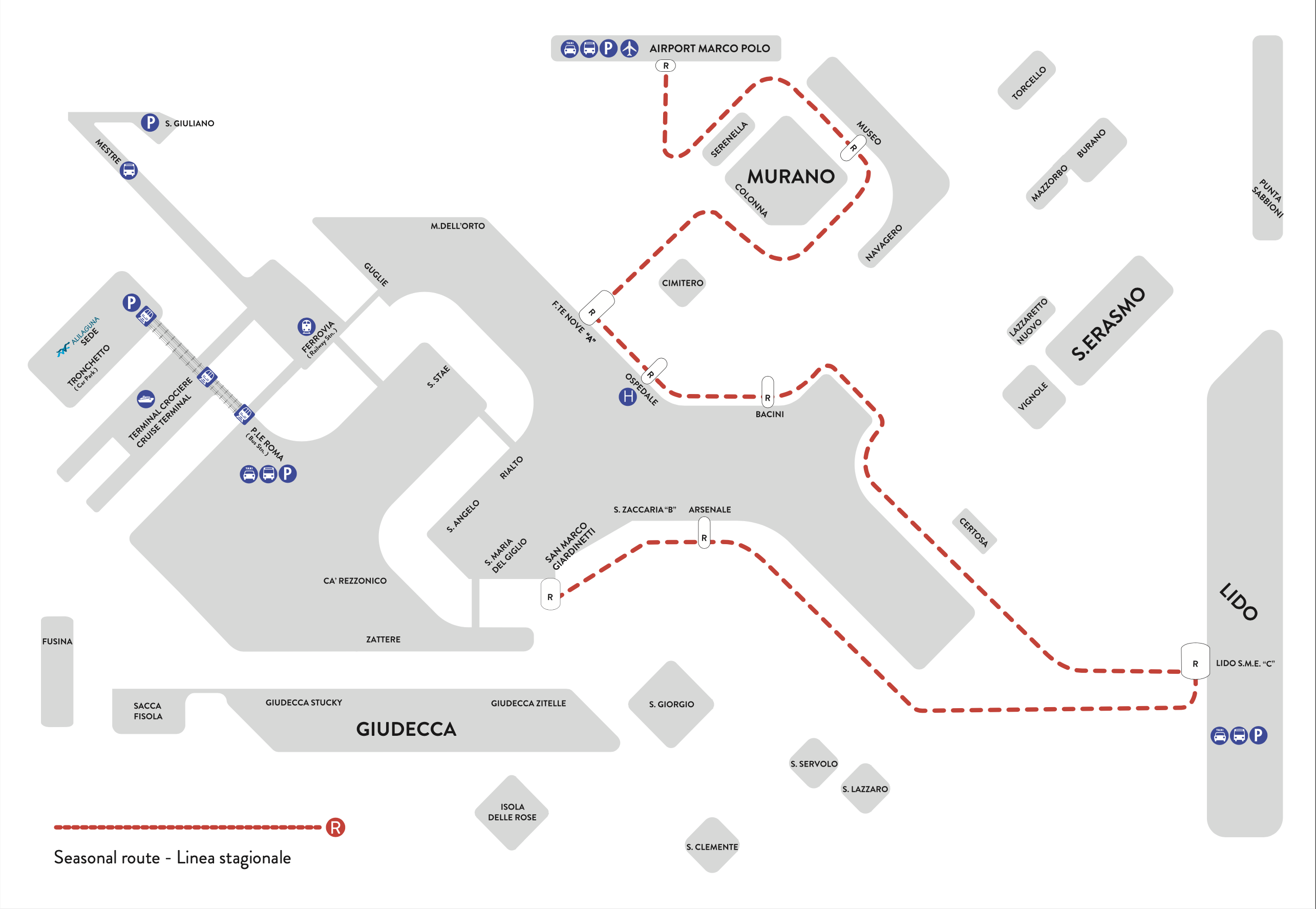 Alilaguna Vaporetto from Venice Airport - Transport in Venice with maps